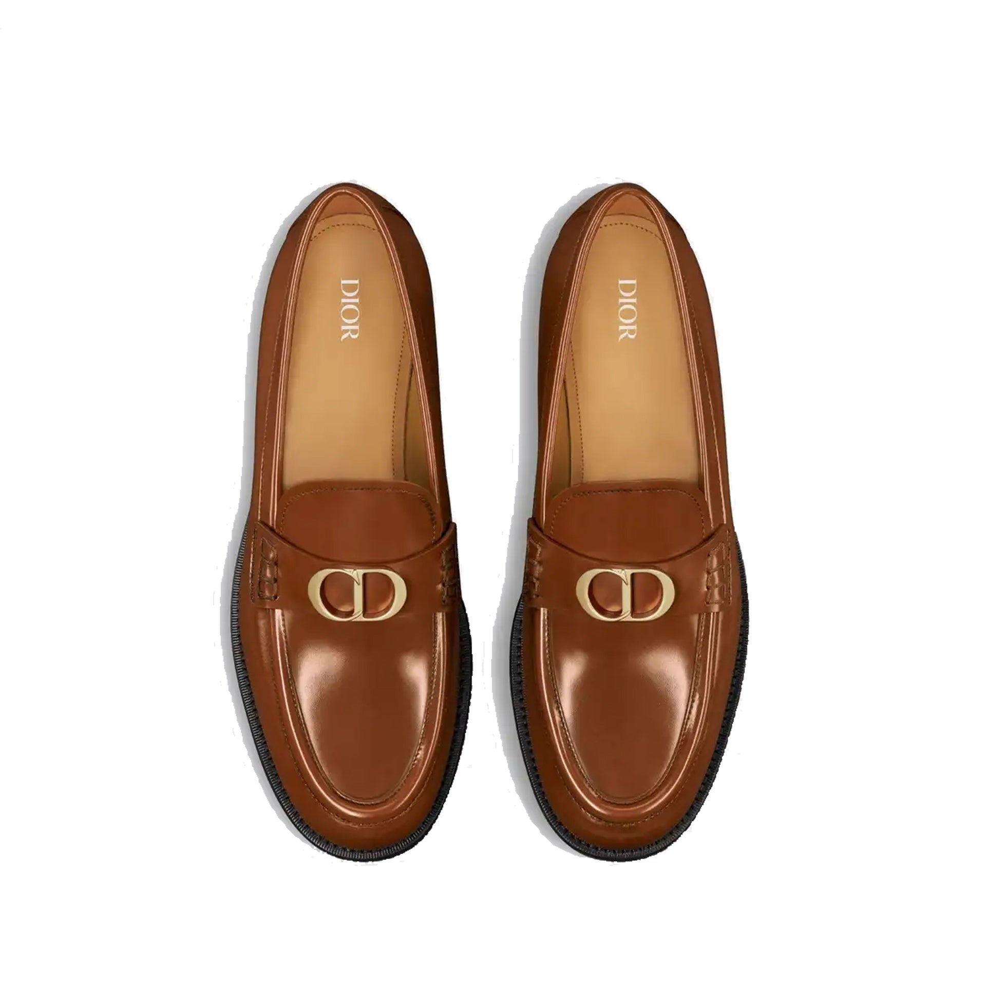 Dior Leather Loafers In Brown - 28% Off | Editorialist