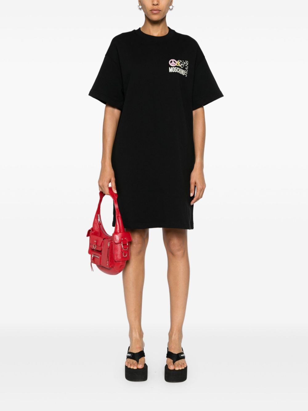MOSCHINO MOSCHINO JEANS Logo-Print T-Shirt Dress