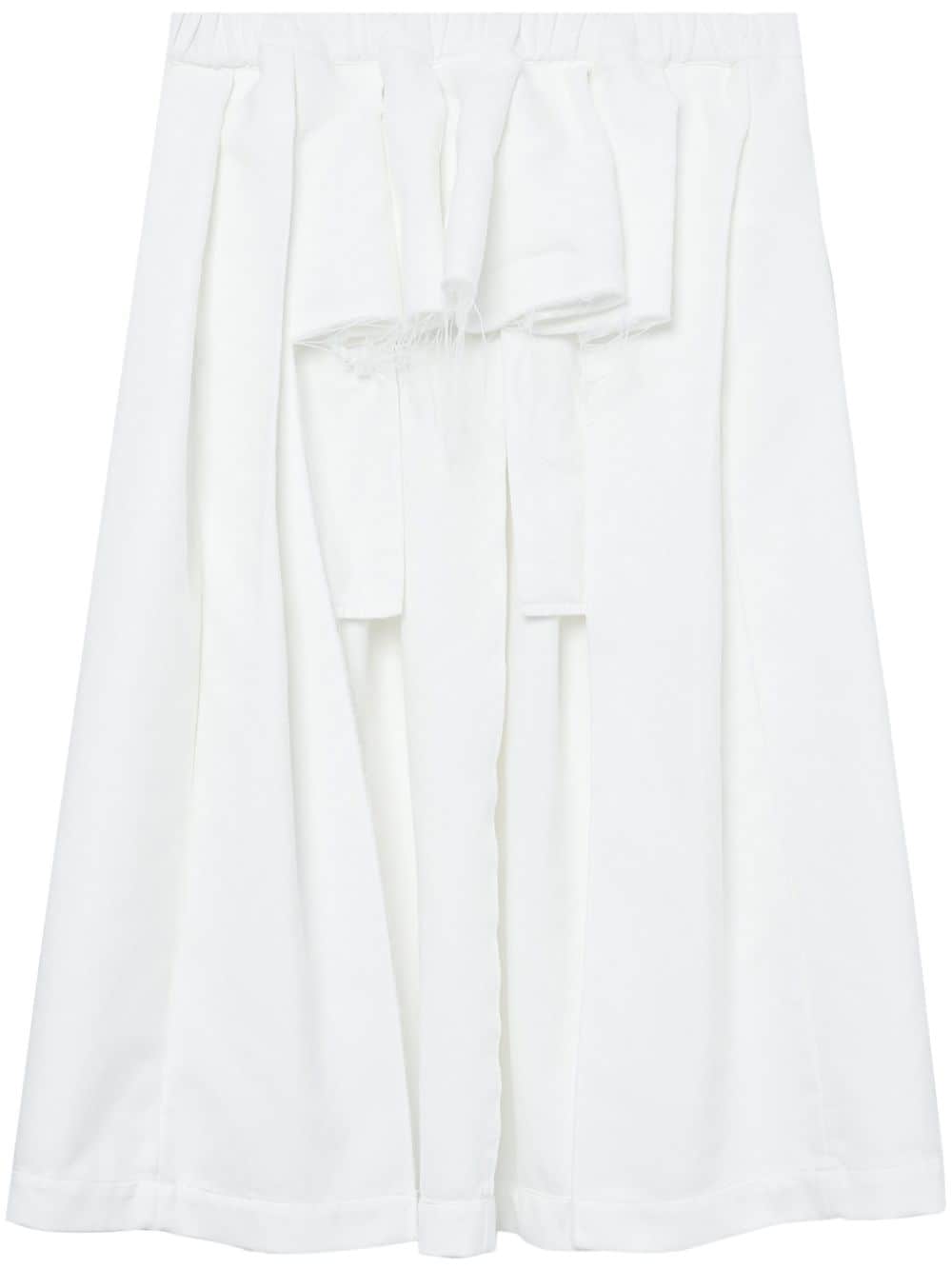 COMME DES GARÇONS Black Comme Des Garçons ruffle-detail pleated midi skirt