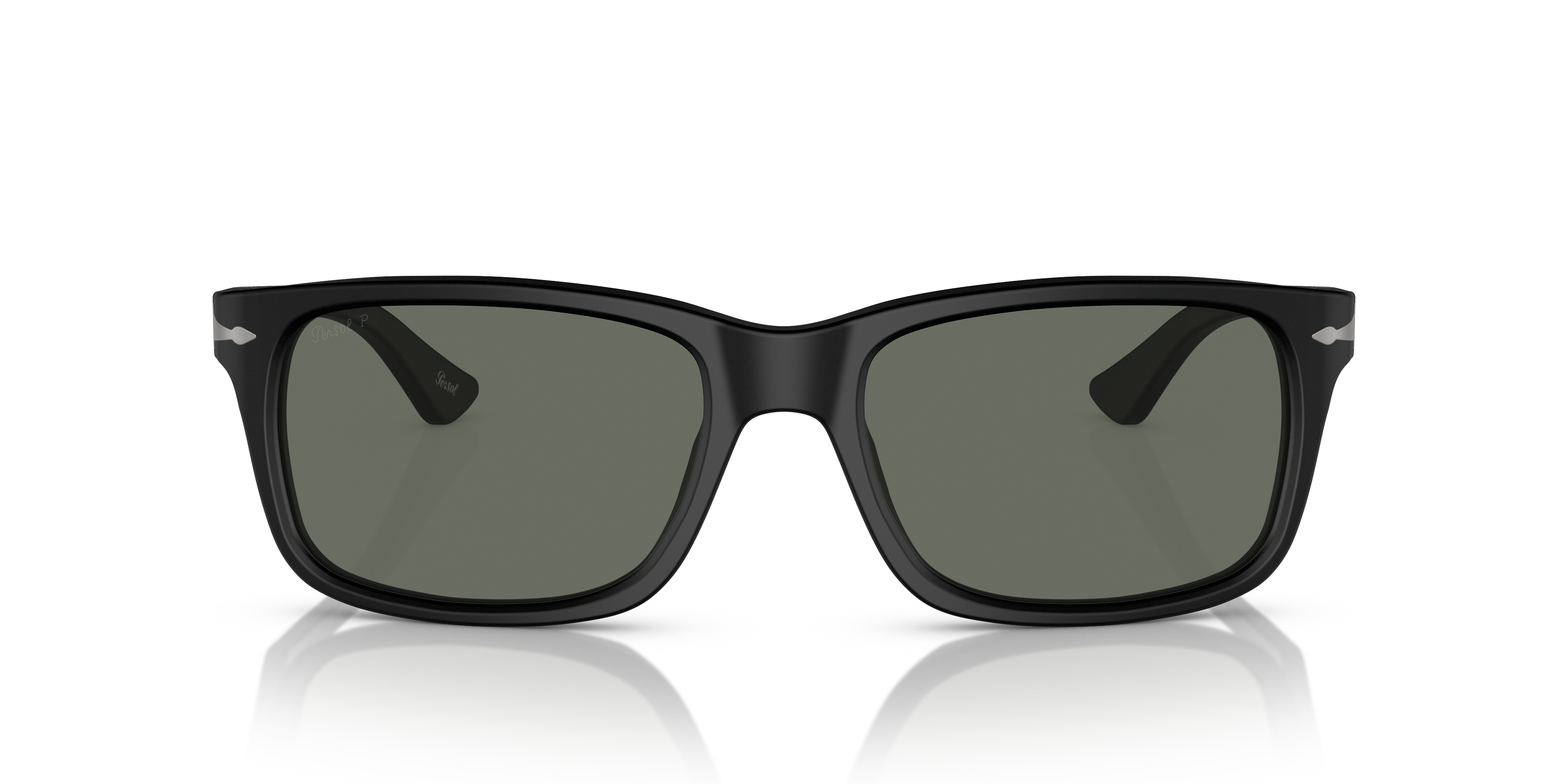 Persol Black Sunglasses Persol 714 - Original L (54 - 21) with Green lenses and  main image 3