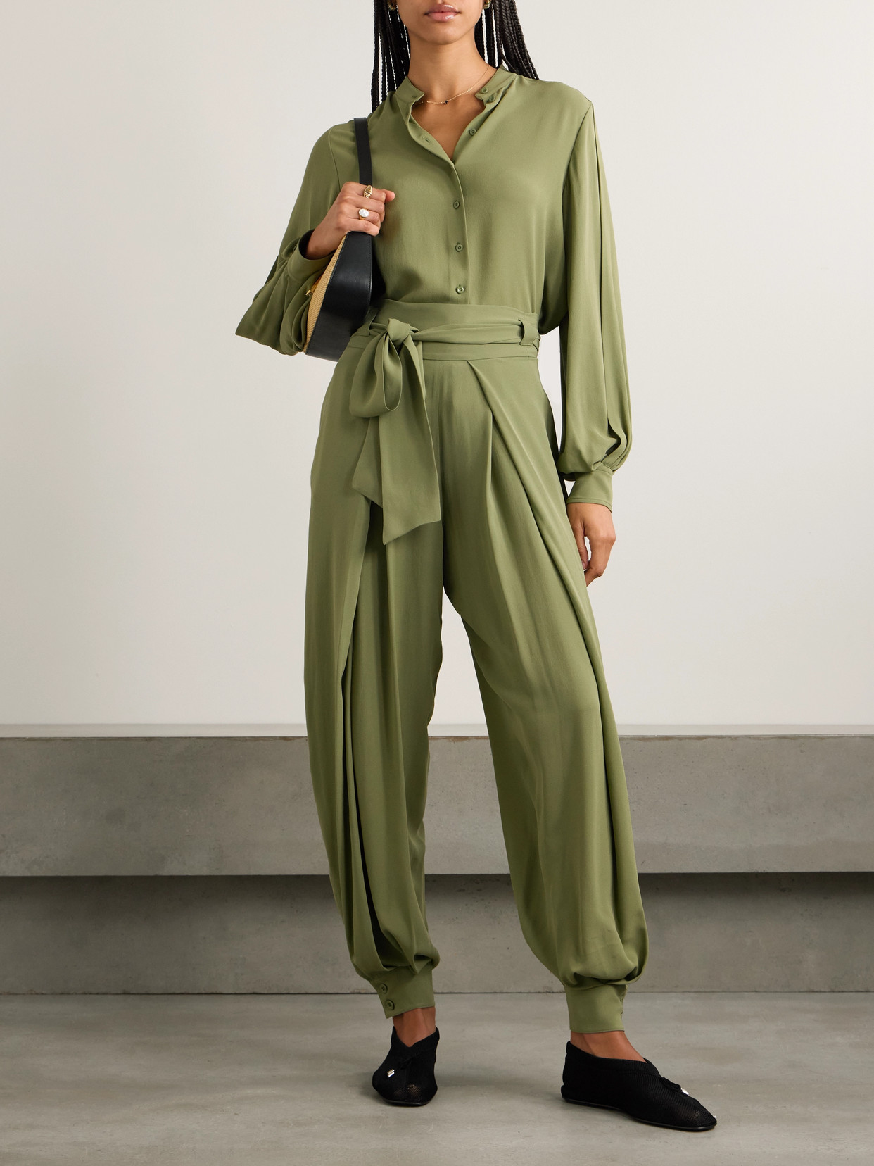 LORO PIANA Loro Piana Gralan Belted Tapered Pants