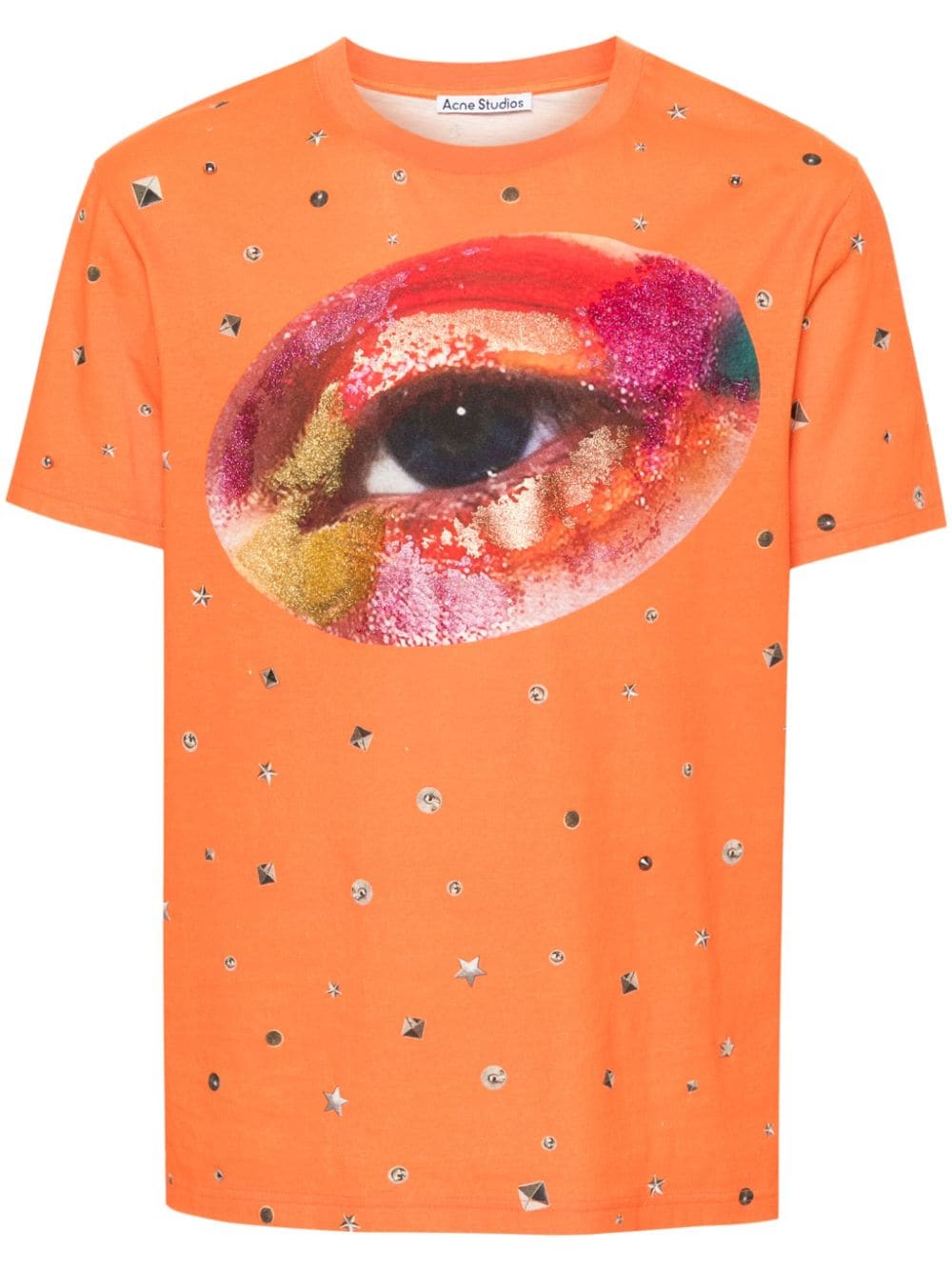 Acne Studios Eye-Print T-Shirt In Orange - 40% Off | Editorialist