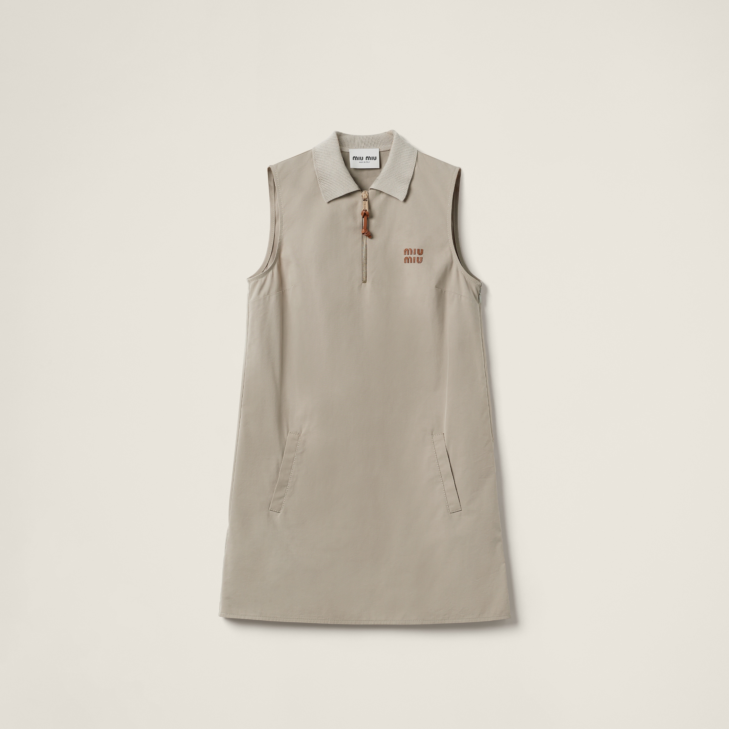 miu miu panama cotton dress - Clay Grey move up 25% Polyester Color:Cabernet Princess Belle in her Beige dress