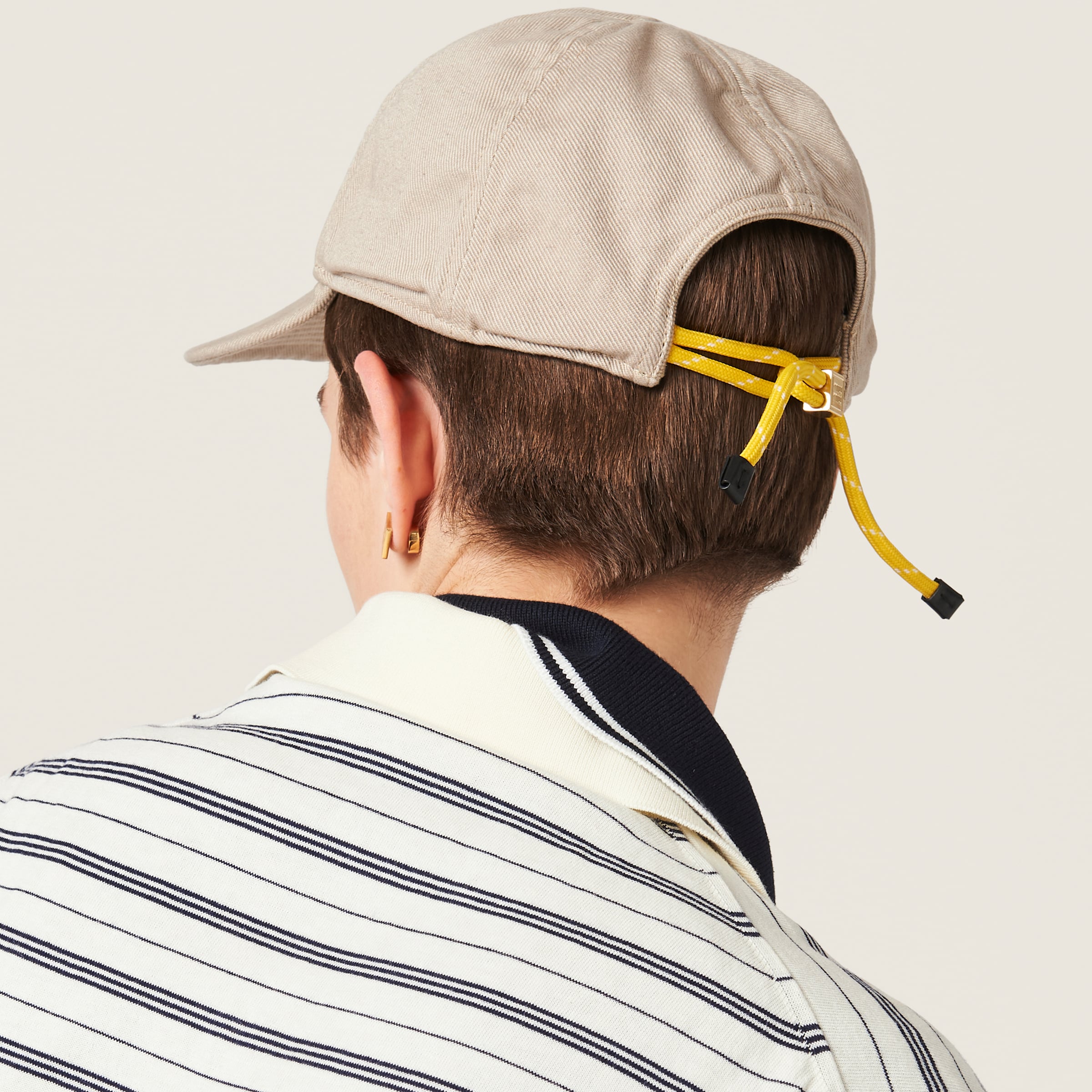 Miu Miu Denim Baseball Cap - Beige/Yellow | Editorialist display picture 3