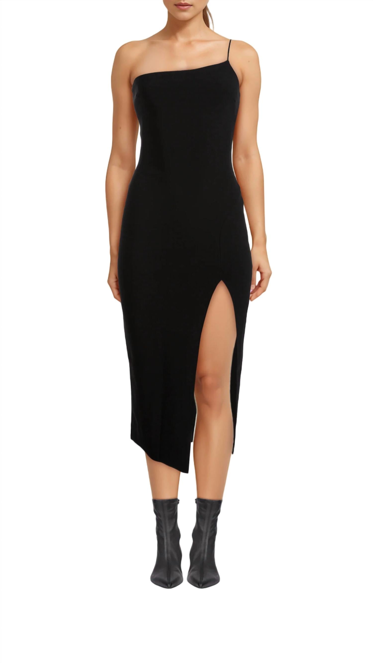 Bec & Bridge Fleur Asymmetrical Midi Dress In Black - 68% Off | Editorialist