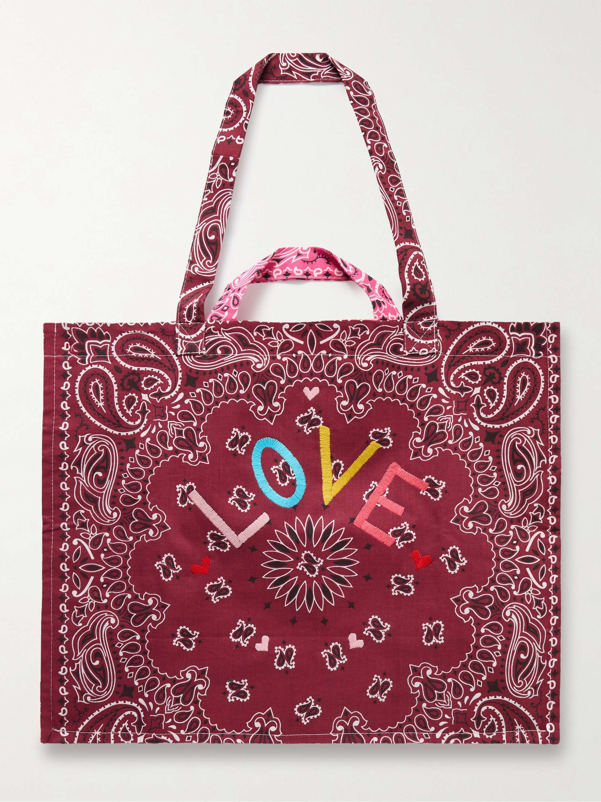Call It By Your Name Paisley-Print Cotton-Poplin Tote - Pink