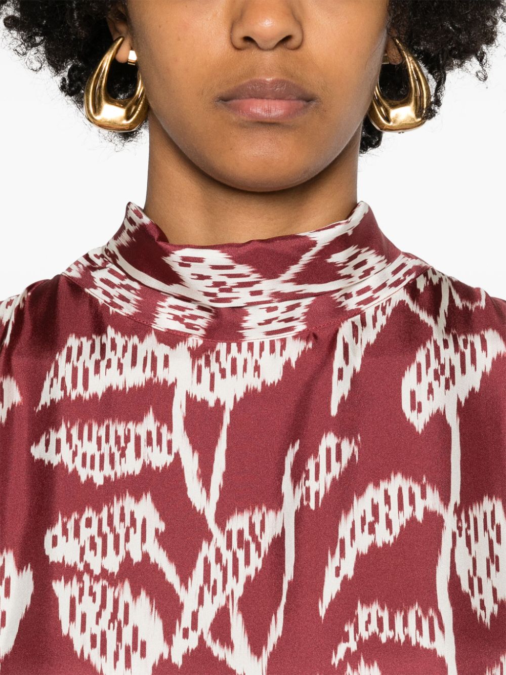 Asceno Oslo Tie Silk Long Dress In Red - 50% Off | Editorialist
