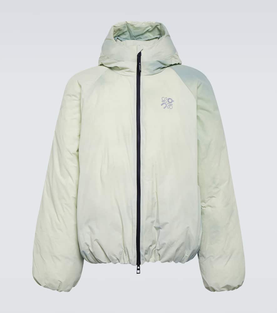 Loewe X On Tie-Dye Technical Puffer Jacket In White - 40% Off