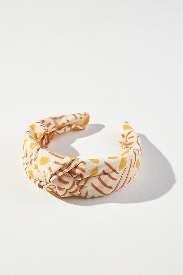 Anthropologie Everly Lemon Knot Headband - Beige | Editorialist display picture 1
