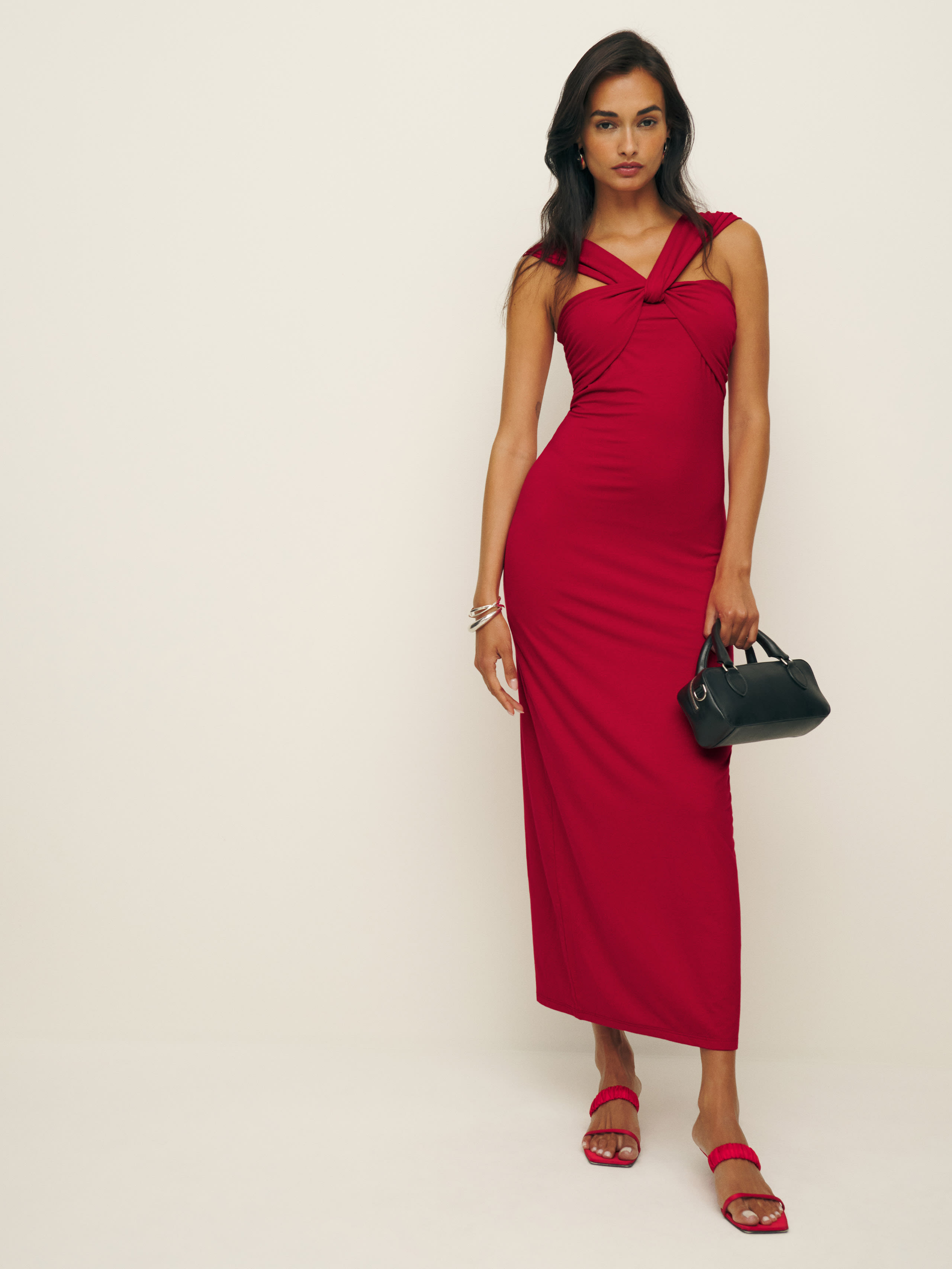 Reformation Xena Knit Dress In Lipstick - 70% Off | Editorialist