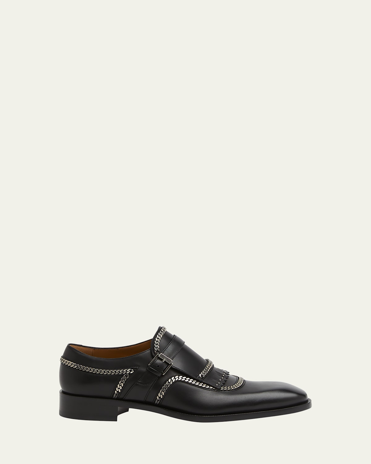 Christian Louboutin MONKOCHAIN Single-Monk strap Leather Chain Loafers (Men : 9) Christian Louboutin Men main image 4
