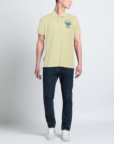 DSQUARED2 man polo shirt pastel yellow size xl cotton