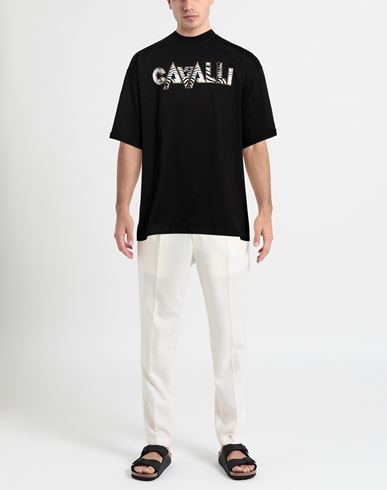 ROBERTO CAVALLI man t-shirt military green size s cotton