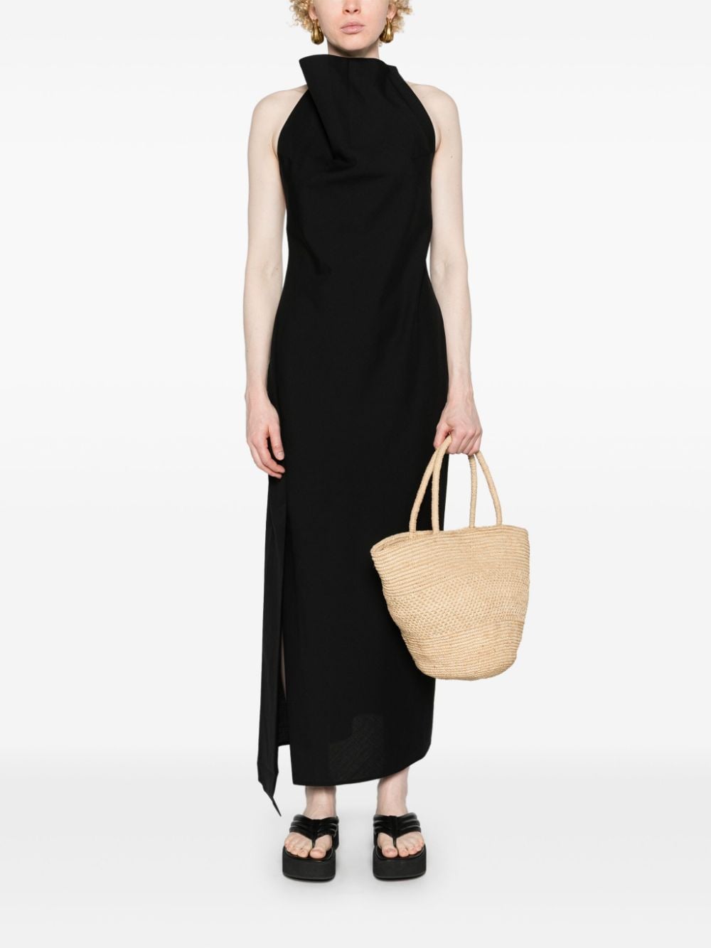 RÓHE Róhe Halterneck Virgin Wool Maxi Dress