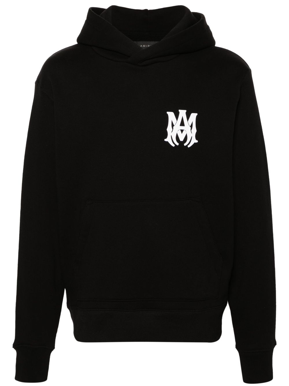 Amiri Logo-Print Cotton Hoodie - Black | Editorialist