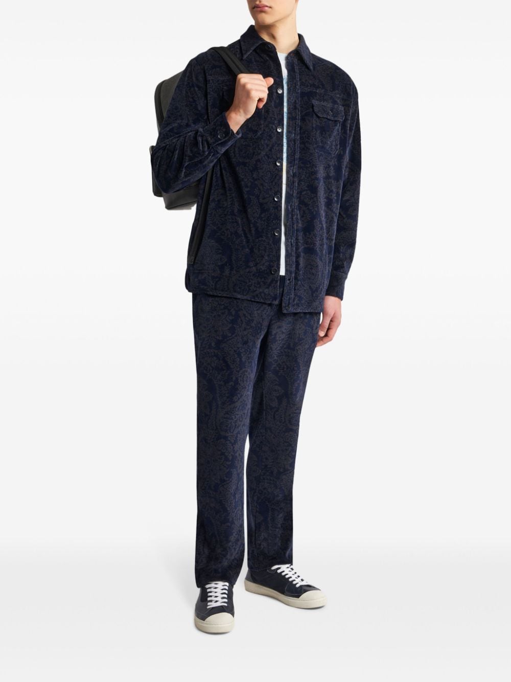 ETRO ETRO Paisley Jacquard Slim-Cut Trousers
