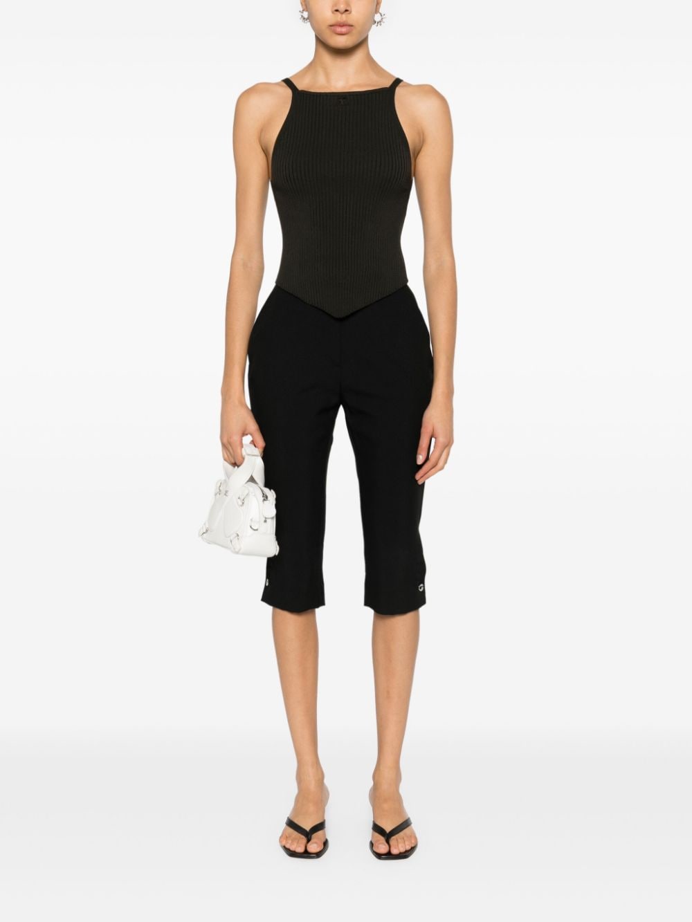 COURREGES Courrèges Pointy Rib-Knit Tank Top