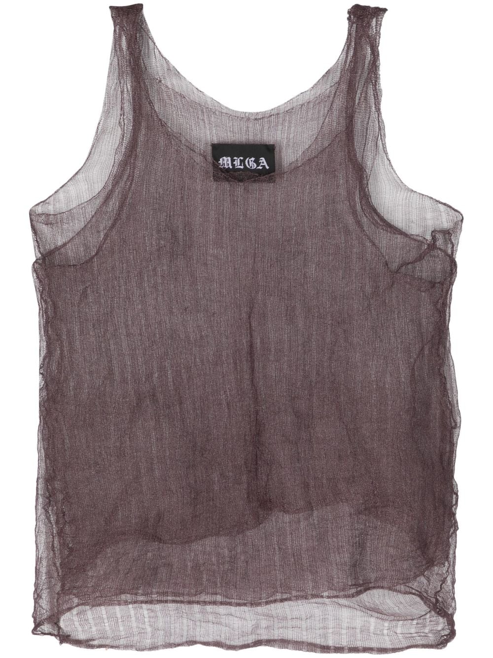 Mlga Layered Open-Knit Tank Top In Purple - 55% Off | Editorialist