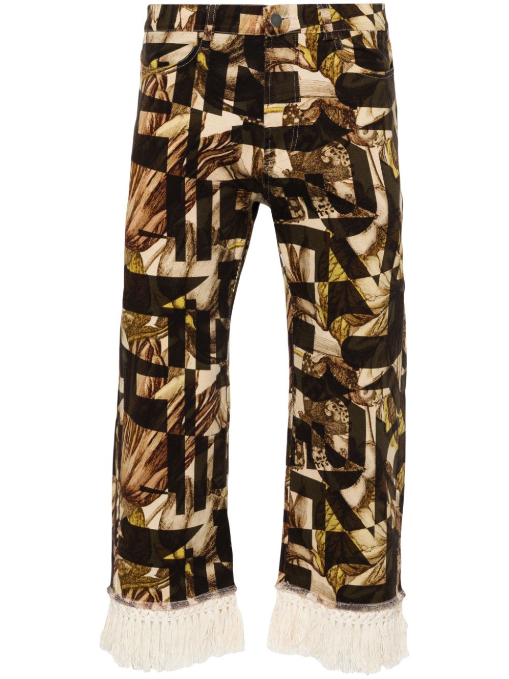 PIERRE-LOUIS MASCIA Pierre-Louis Mascia Floral-Patterned Tapered Jeans