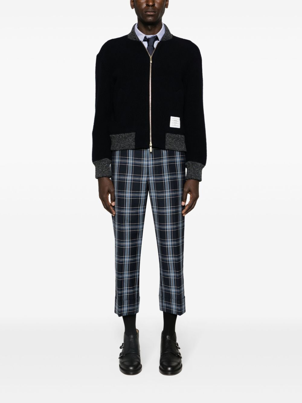 THOM BROWNE Thom Browne Zip-Up Wool Bomber Jacket