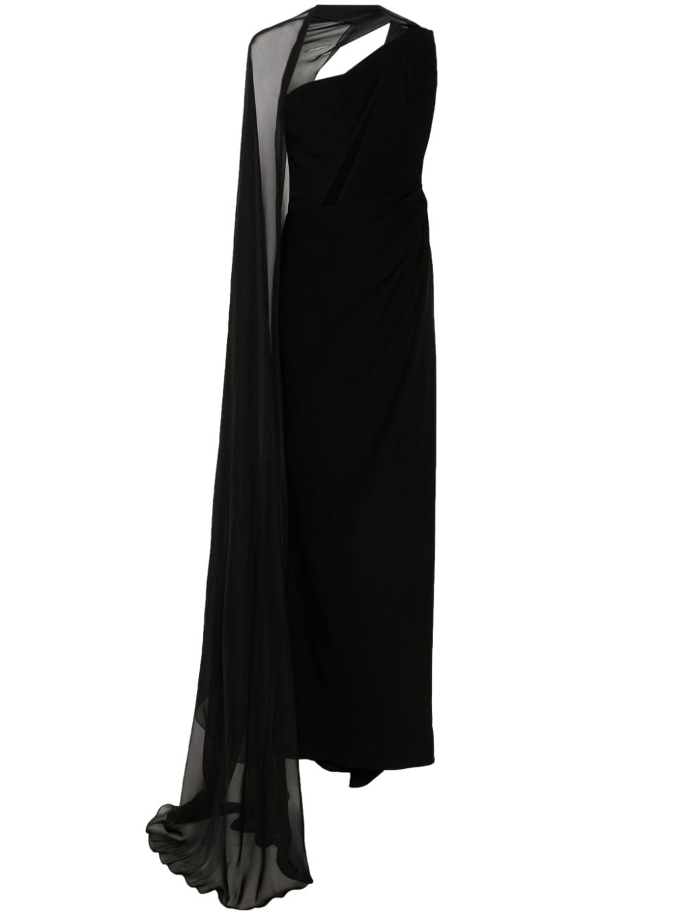 GEMY MAALOUF Gemy Maalouf One-Shoulder Draped Gown
