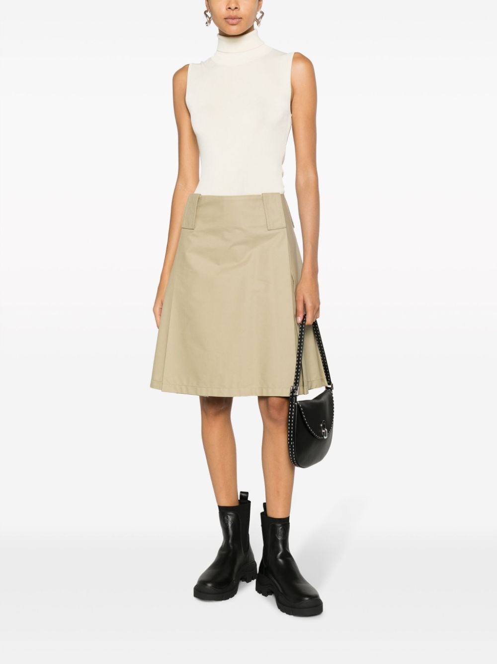 BURBERRY Burberry Pleat-Detail A-Line Midi Skirt