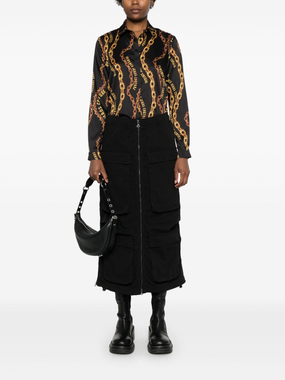 VERSACE Versace Jeans Couture Chain Couture-Print Shirt