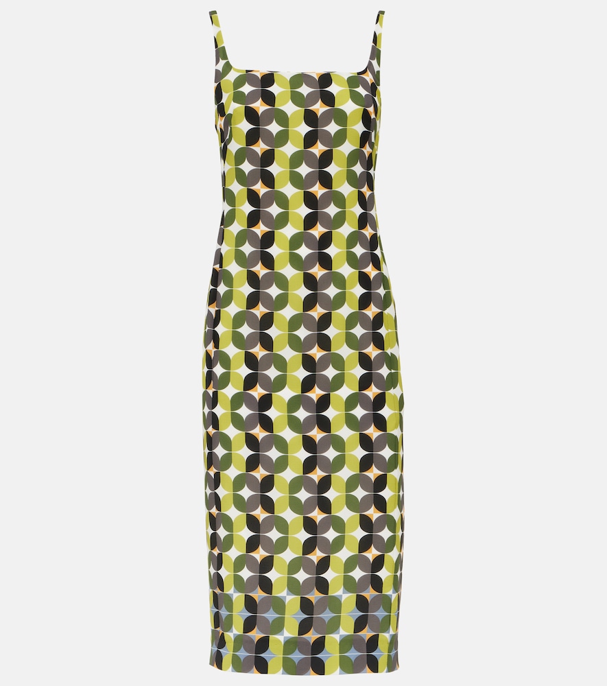 DRIES VAN NOTEN Printed Crêpe Midi Dress