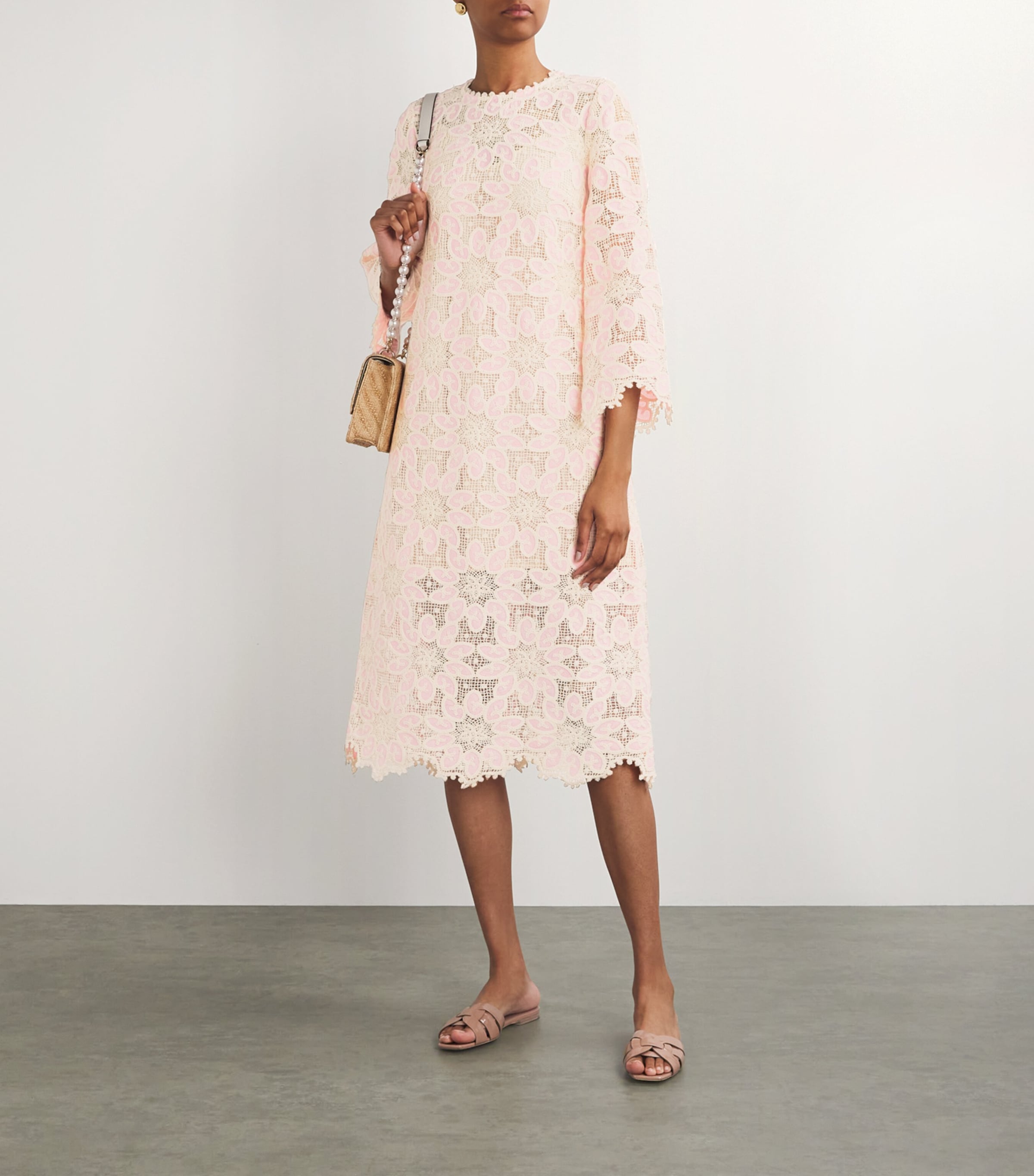 Zimmermann Ottie Lace Dress In Pink - 60% Off | Editorialist