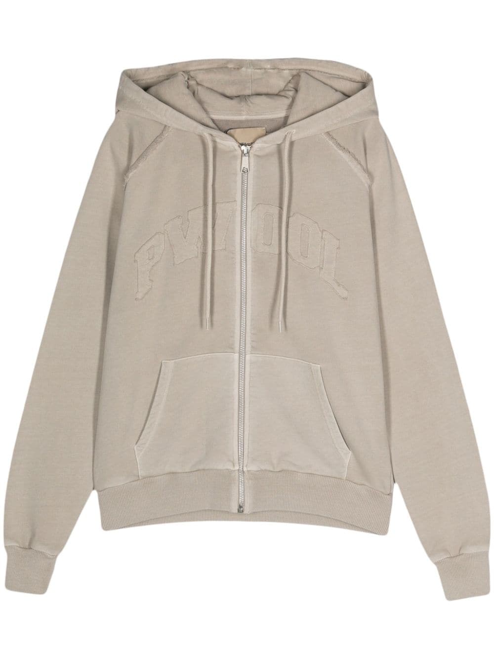 VETEMENTS - paloma wool フーディ Paloma Wool Logo-Appliqué Zipped Hoodie - Grey | Editorialist