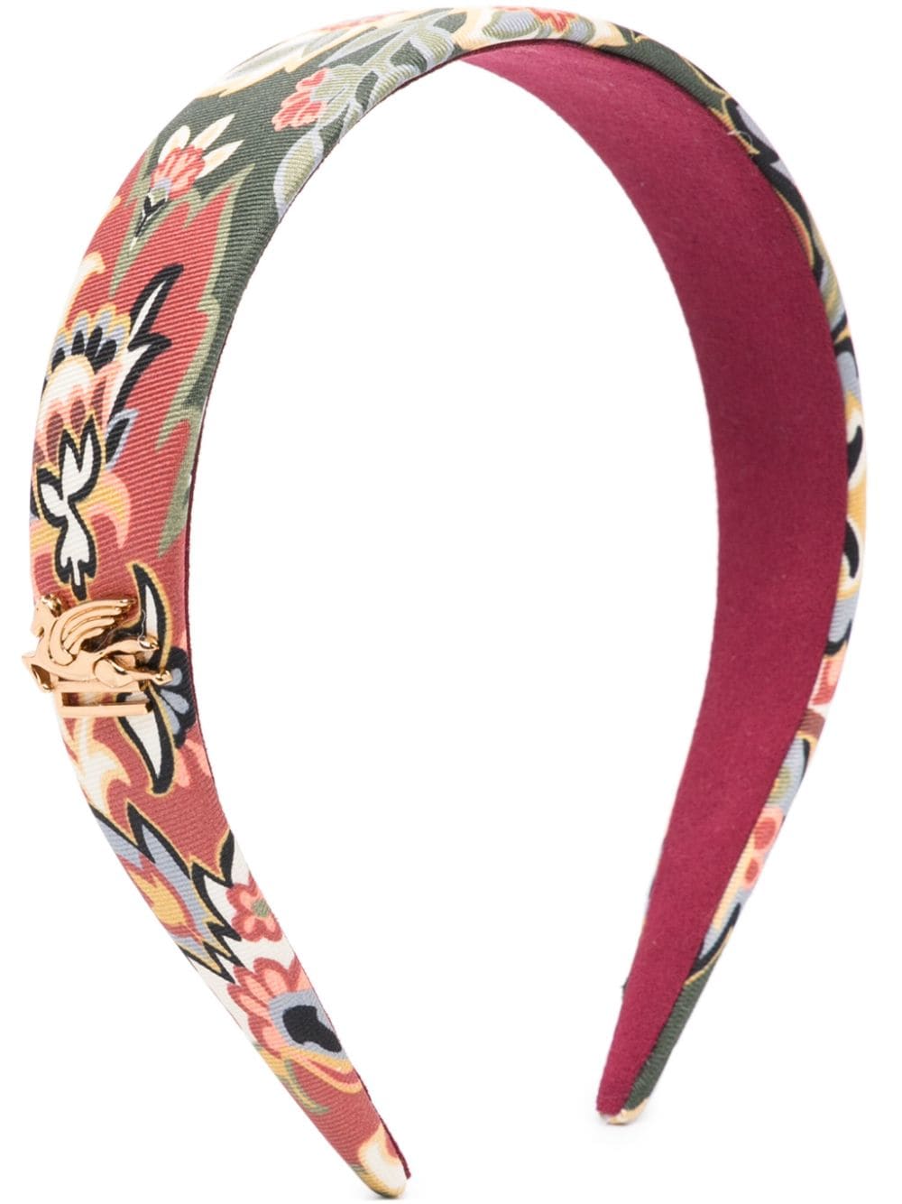 Etro Floral-Print Hair Band In Green - 39% Off | Editorialist display picture 1