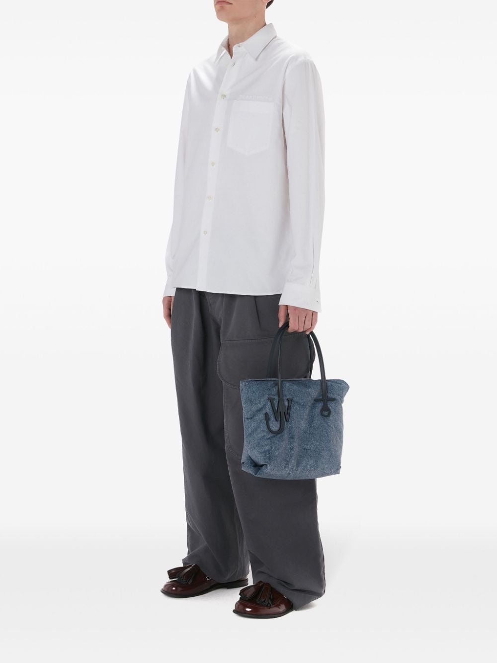 JW ANDERSON embroidered-logo cotton shirt