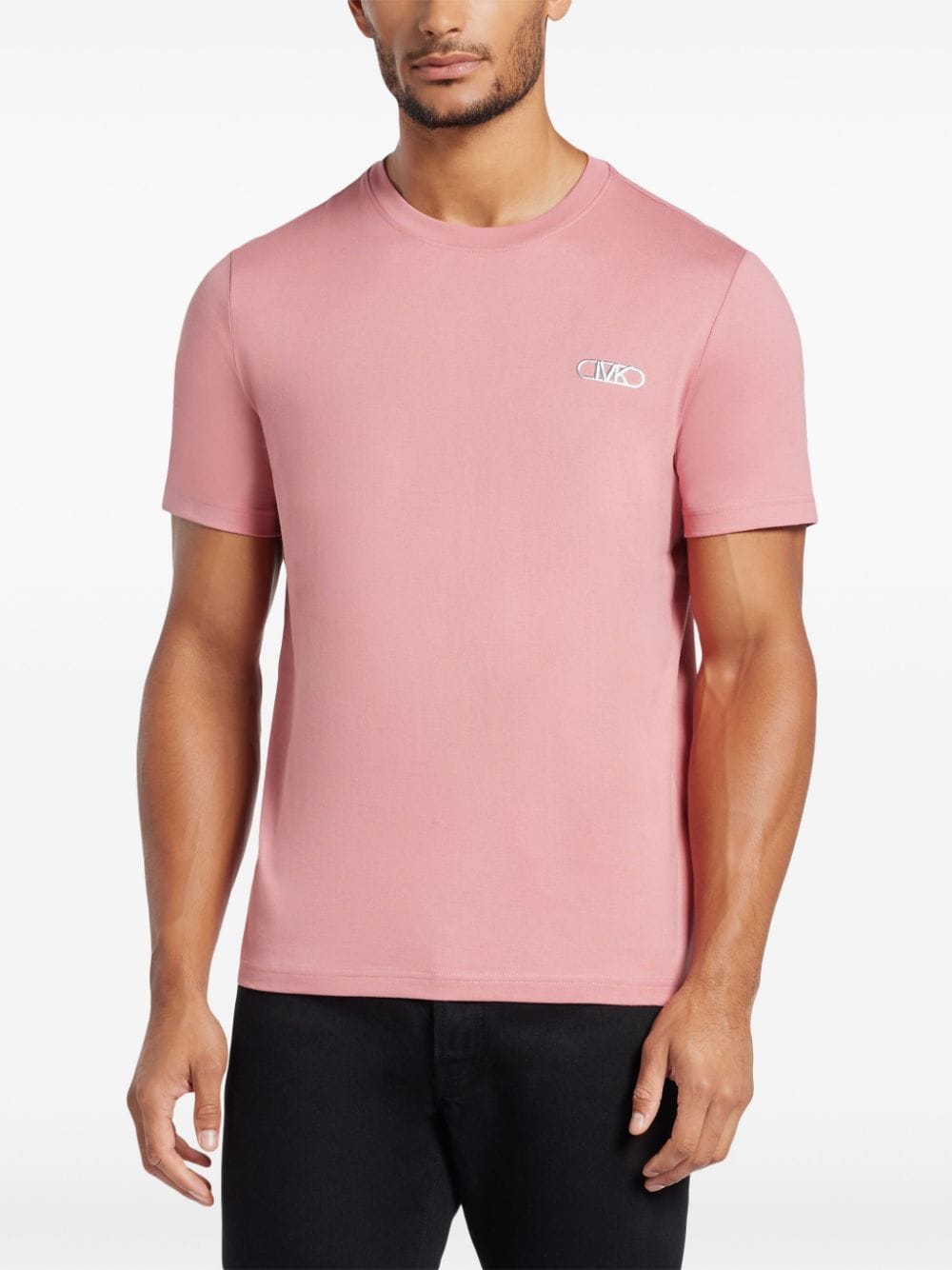MICHAEL KORS logo-embroidered cotton t-shirt