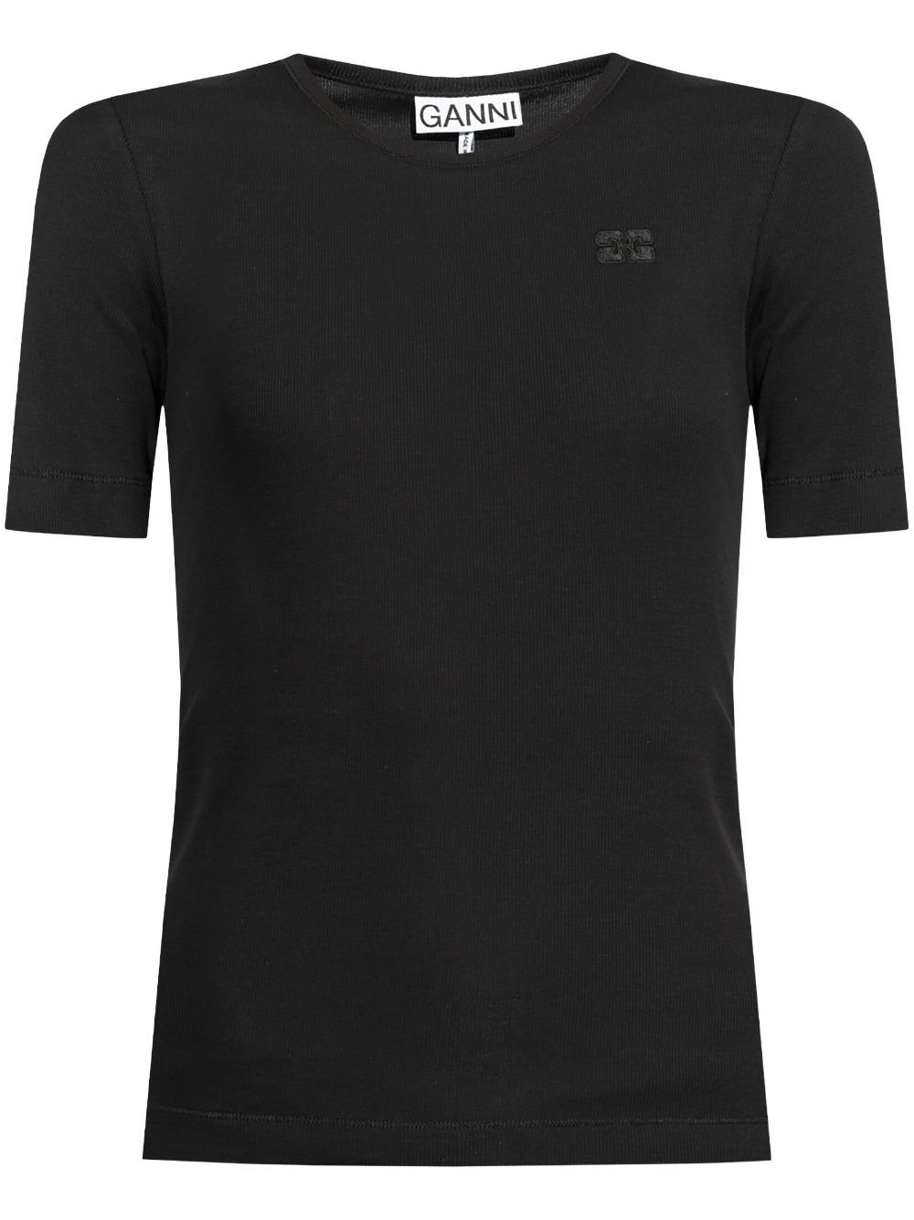 GANNI GANNI Soft Cotton Rib T-Shirt
