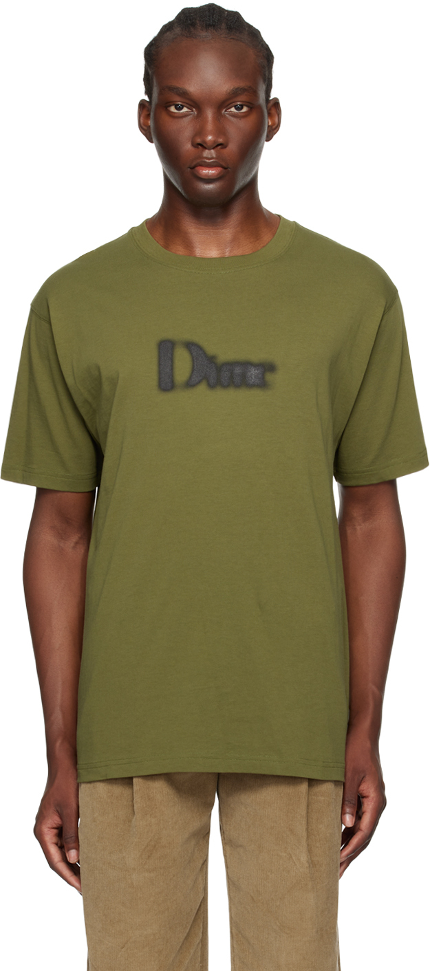 Dime Khaki Classic Blurry T-Shirt In Dark Olive - 38% Off 