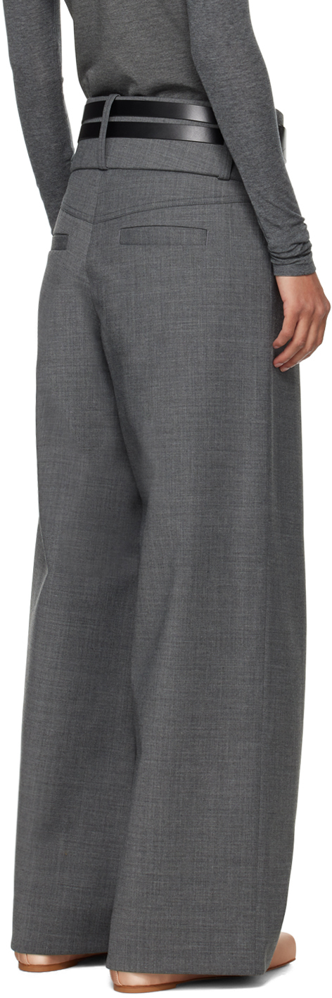 Fax Copy Express Gray 'The Palazzo' Trousers In Grey - 33% Off