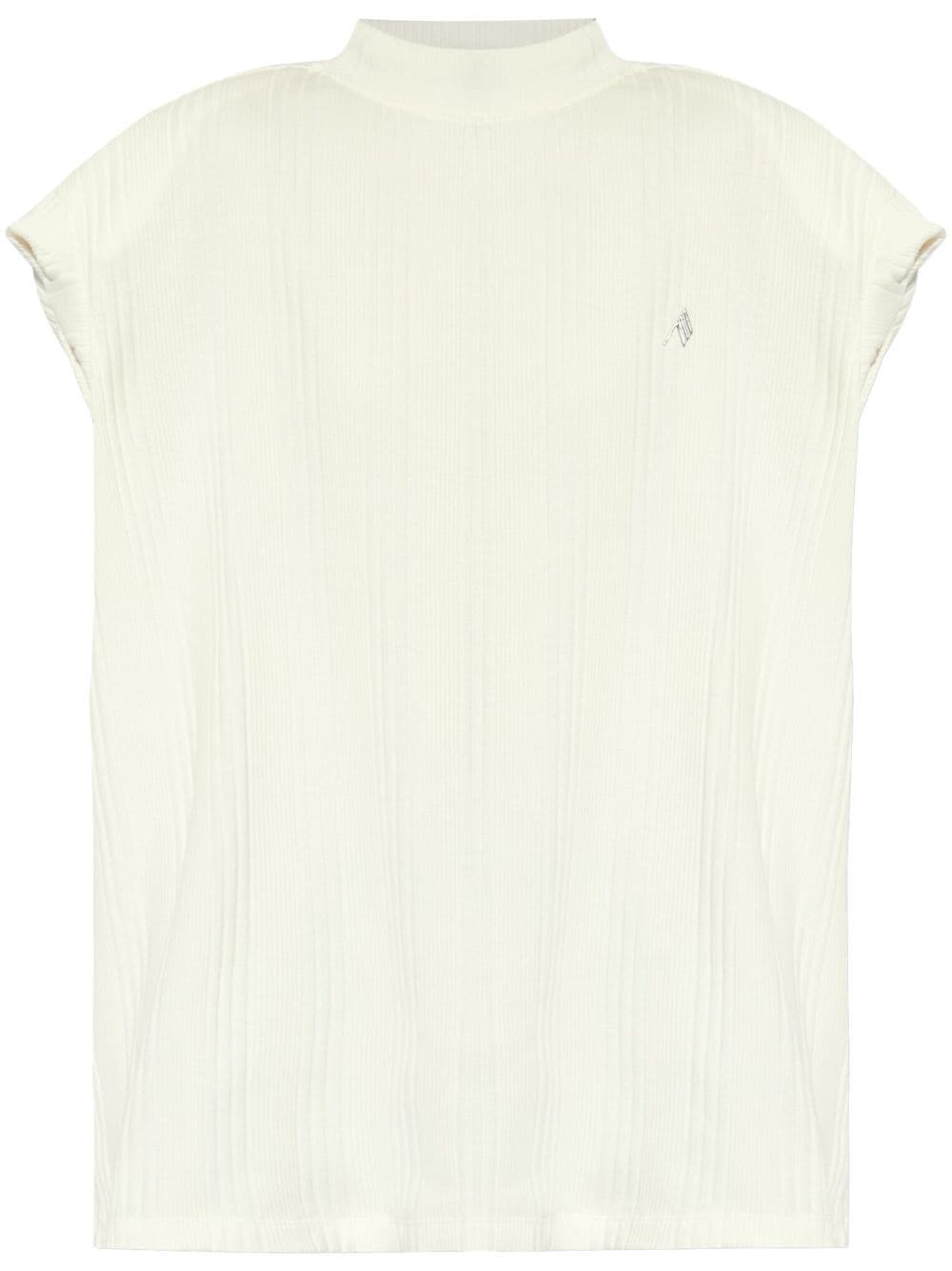 ATTICO The Attico Logo-Raised Ribbed Top