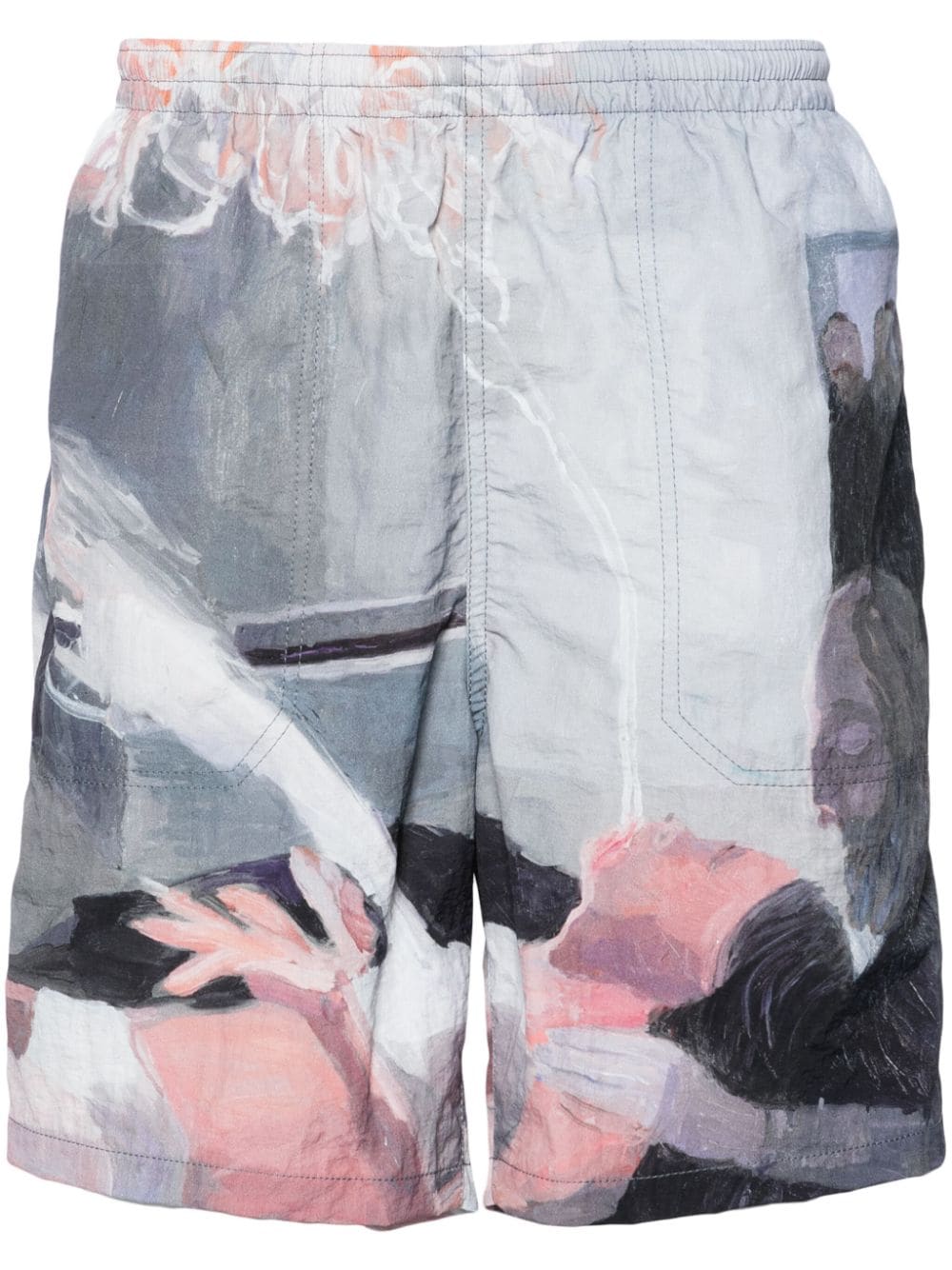 UNDERCOVER Undercover Paint-Print Track Shorts