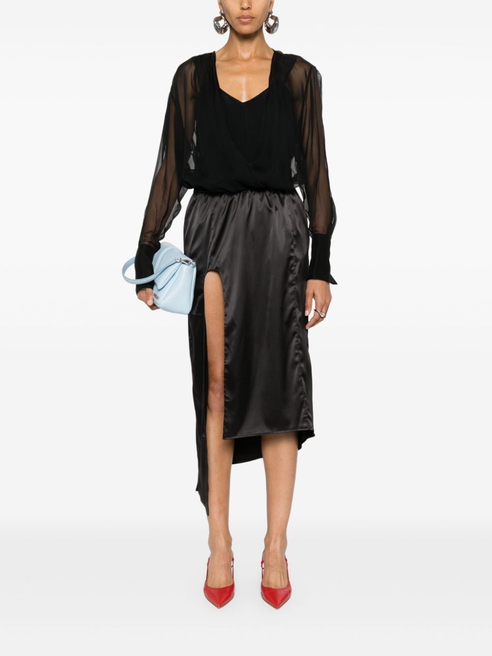 GIVENCHY Givenchy Long-Sleeve Wrap Blouse