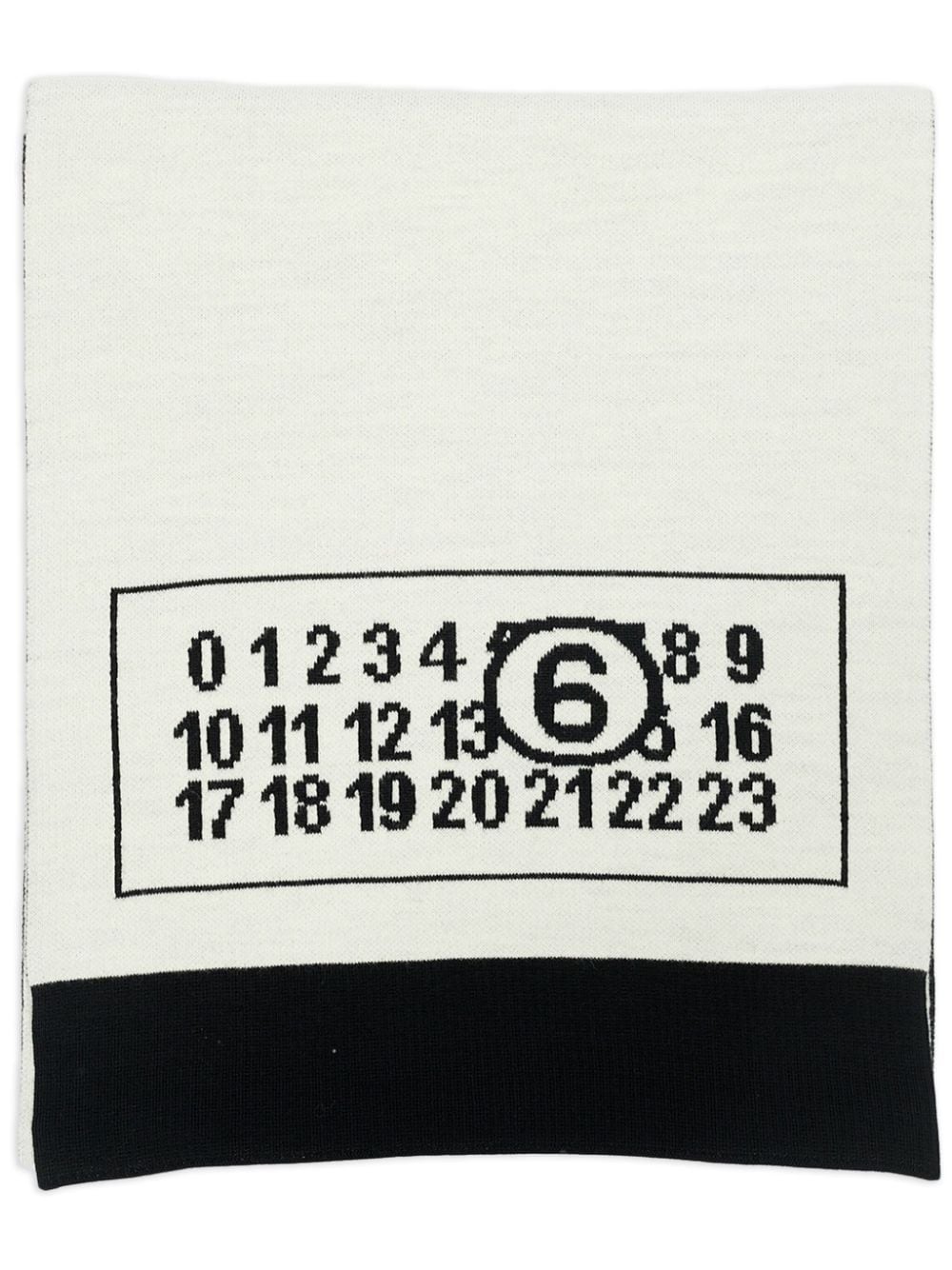 MAISON MARGIELA logo-print wool-blend scarf