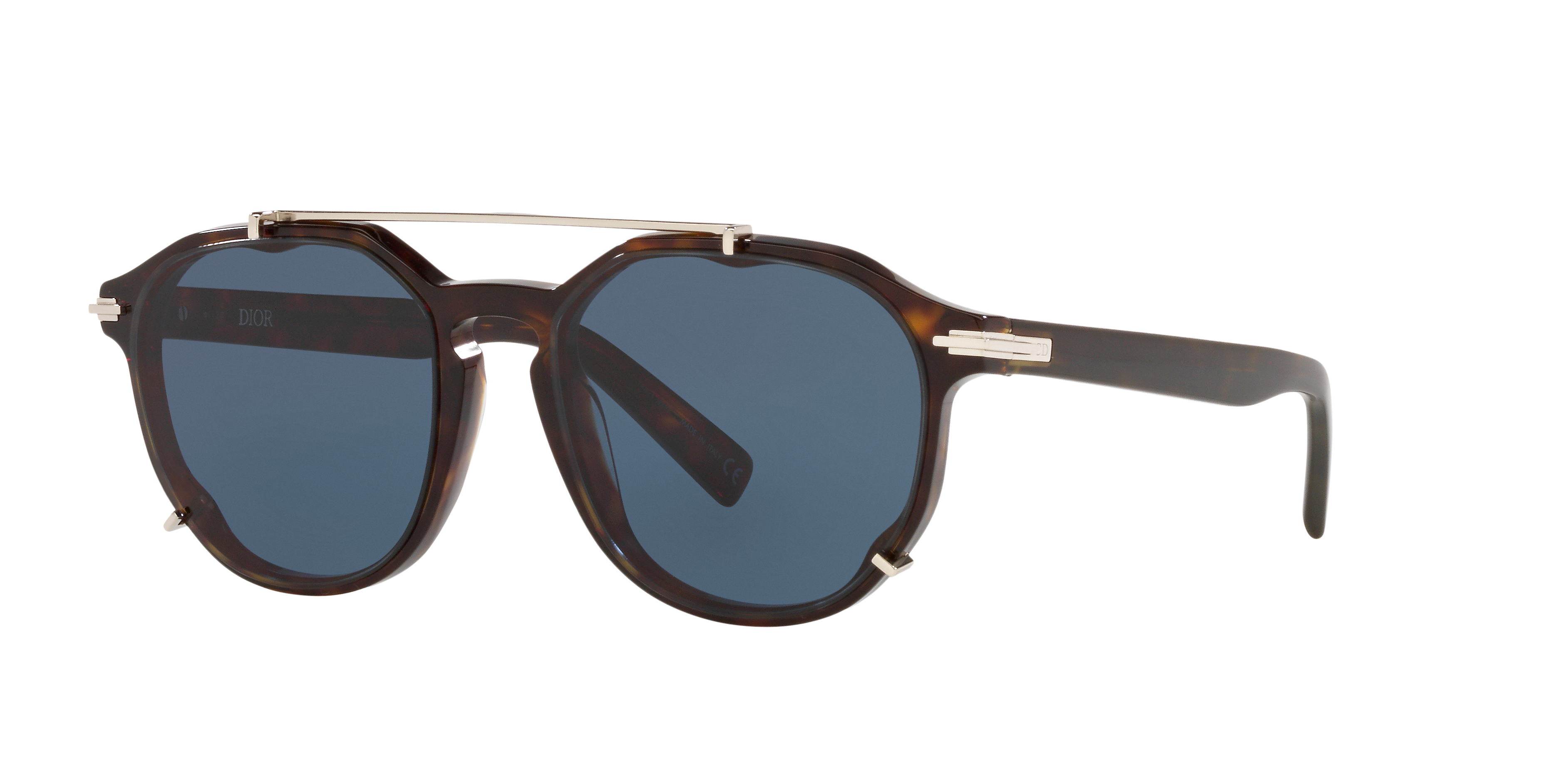 Dior Blacksuit R8u 51mm Round Sunglasses In Shiny Gold Dh/Blue