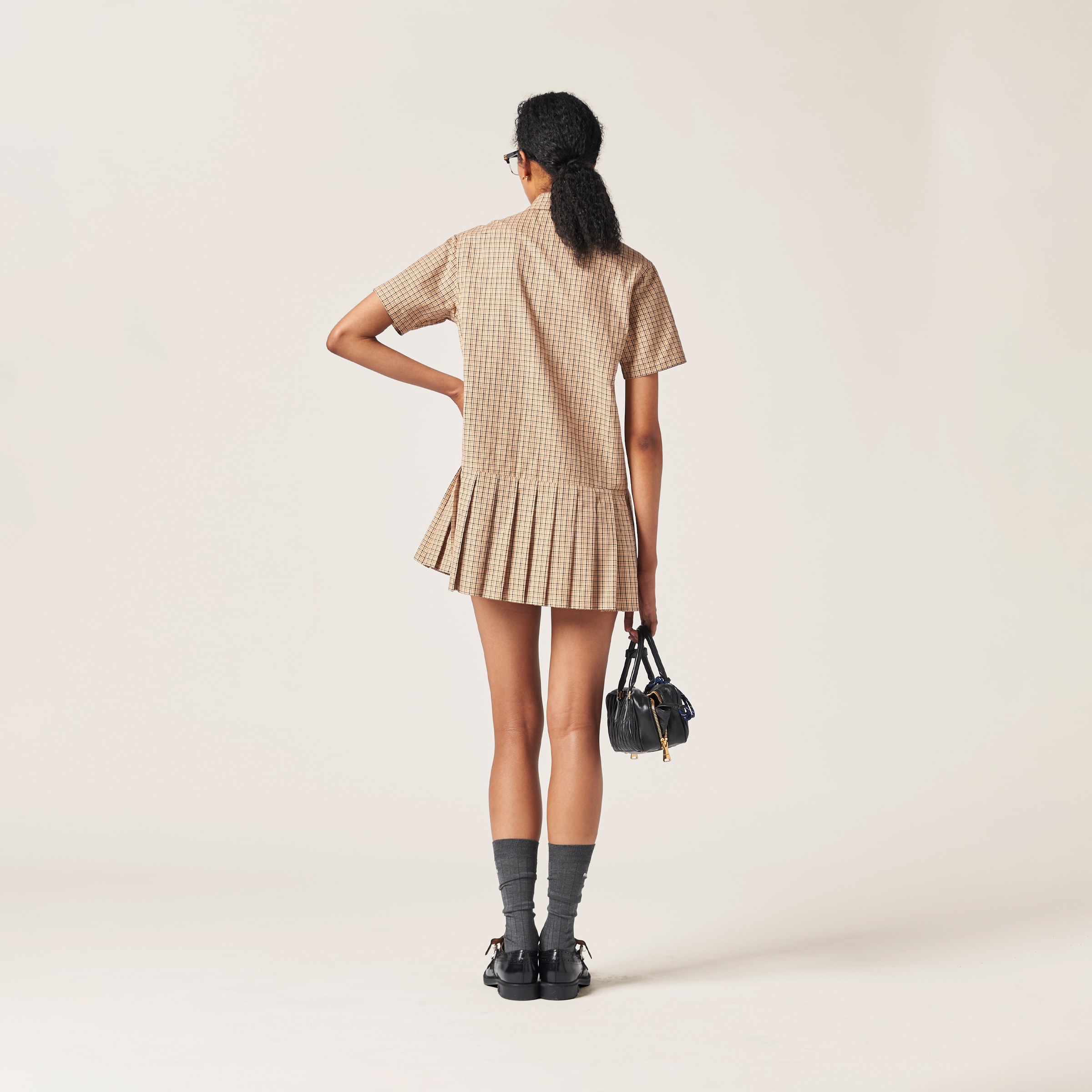open lace back dress [WW49442] Miu Miu