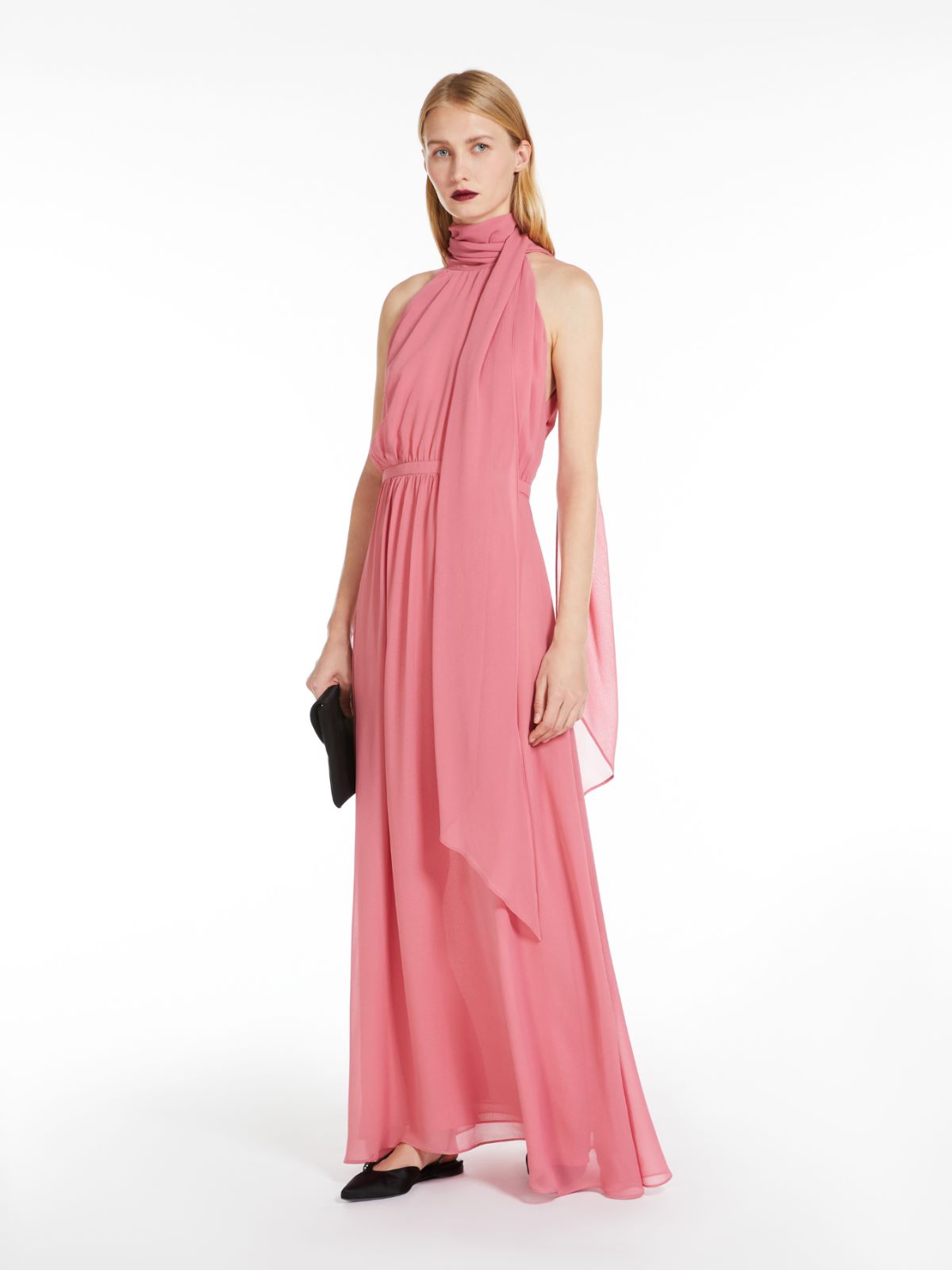 max mara silk georgette dress Max Mara Silk Georgette Dress - Peony
