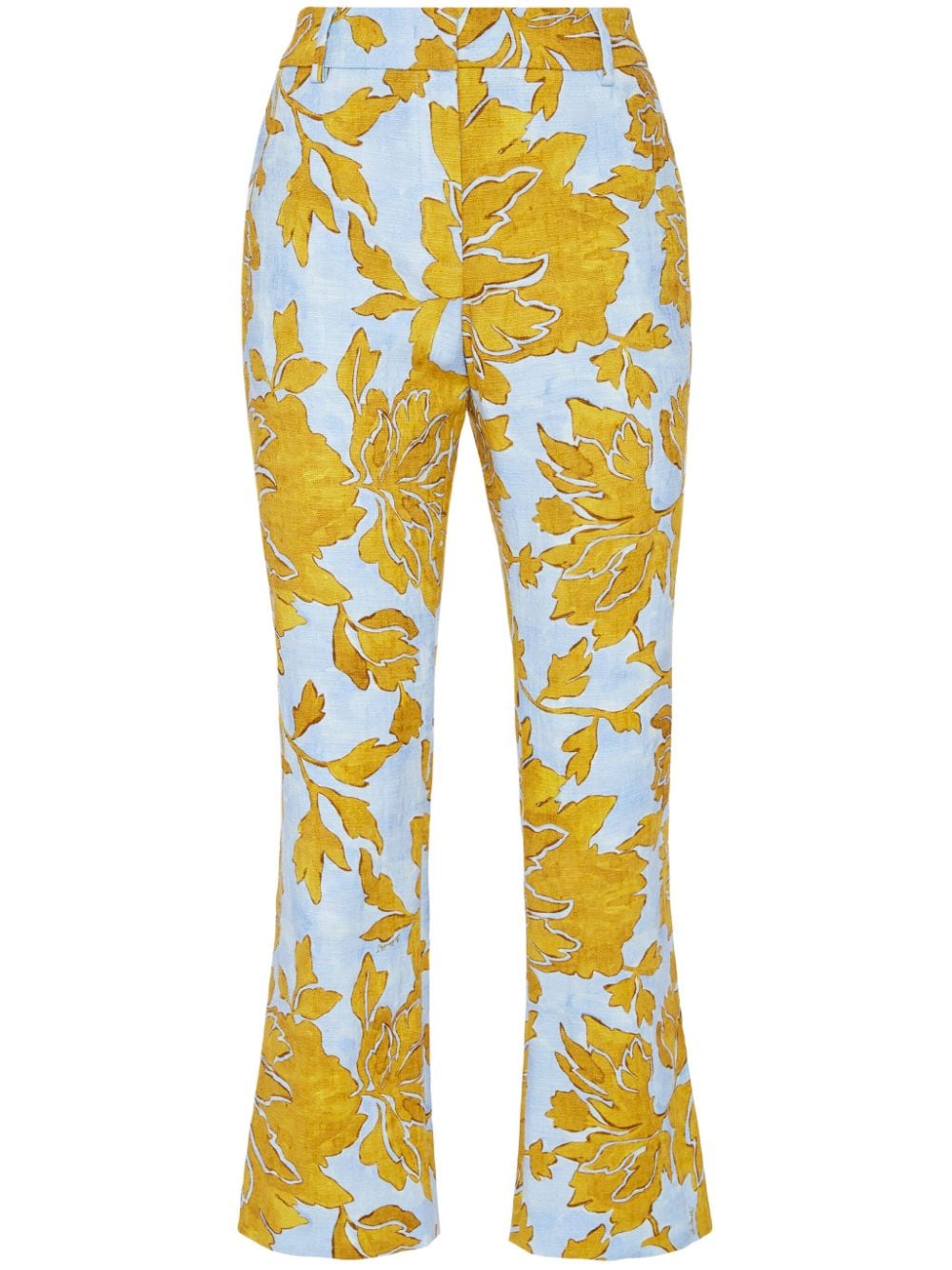 LA DOUBLEJ La DoubleJ 24/7 Floral-Print Cropped Trousers