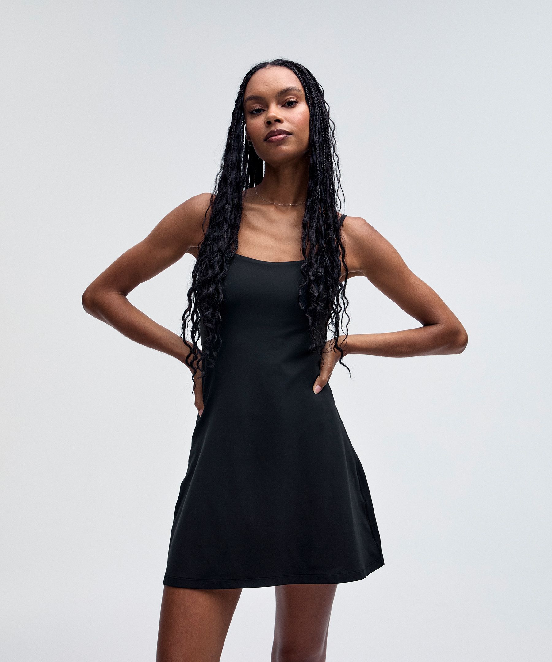 Lululemon Align Cami Strap Dress - White | Editorialist Lululemon Align Cami Strap Dress - White | Editorialist