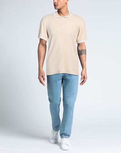 JOHN RICHMOND man polo shirt light grey size s cotton