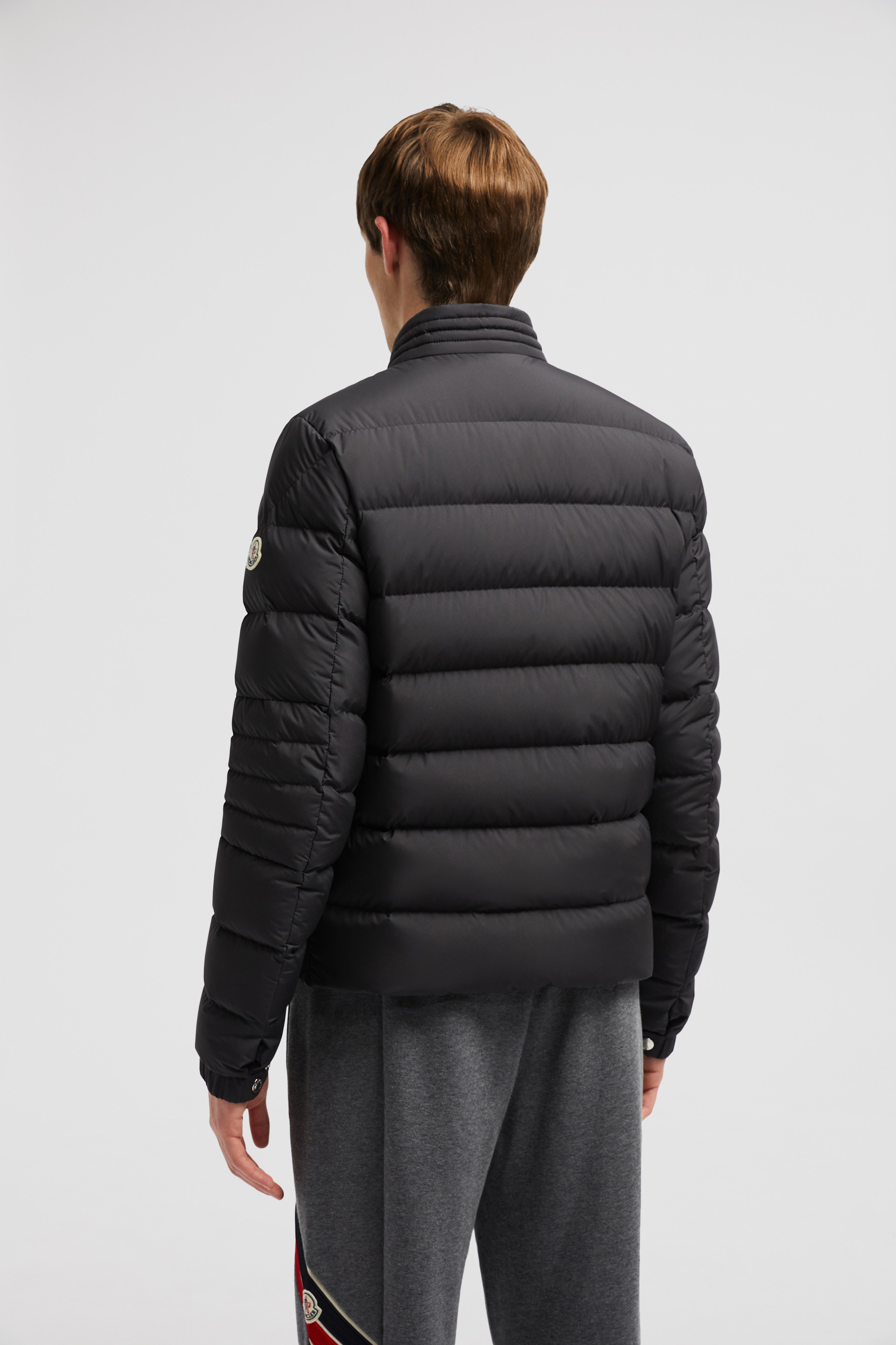Moncler Souillet Short Down Biker Jacket - Black | Editorialist