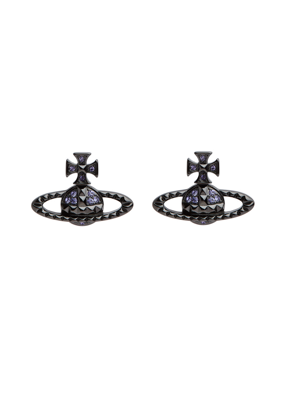 Vivienne Westwood Mayfair Bas Relief Orb Earrings - Black