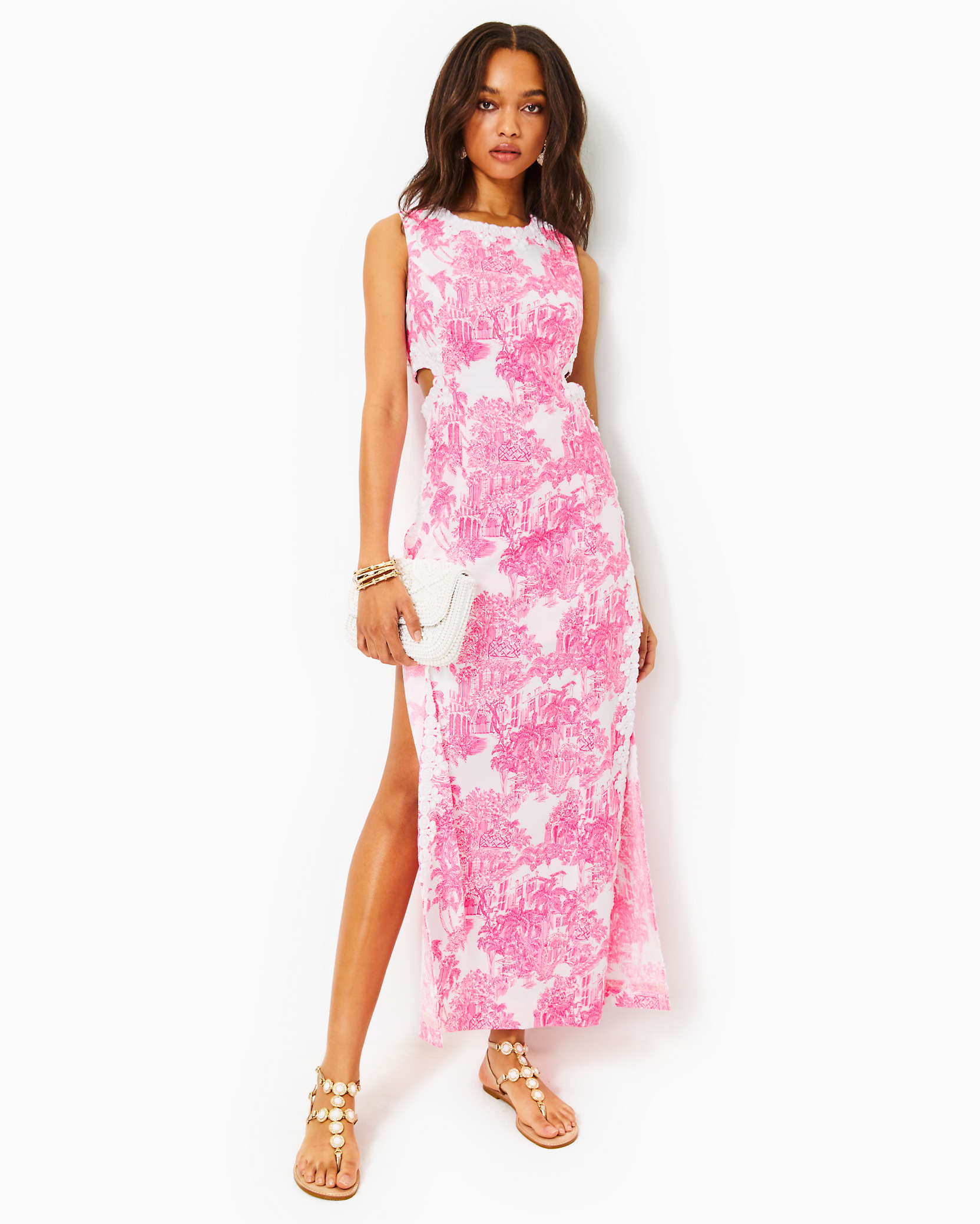 Lilly Pulitzer Harlyn Maxi Romper - Resort White Pb Anniversary Toile | Editorialist Lilly Pulitzer Harlyn Maxi Romper - Resort White Pb Anniversary Toile | Editorialist