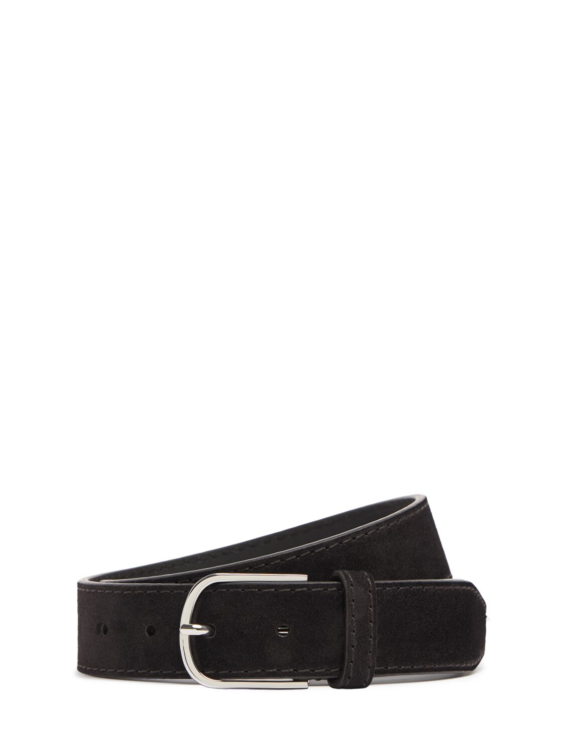 Toteme Wide Suede Belt - Espresso | Editorialist display picture 3
